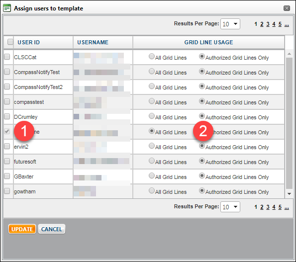 Assigning Grid Templates